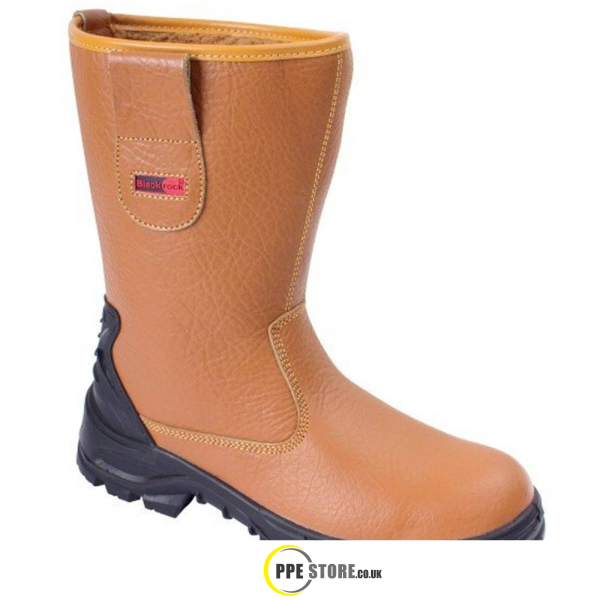 Fur Lined Tan Rigger Safety Boot - PPE Store