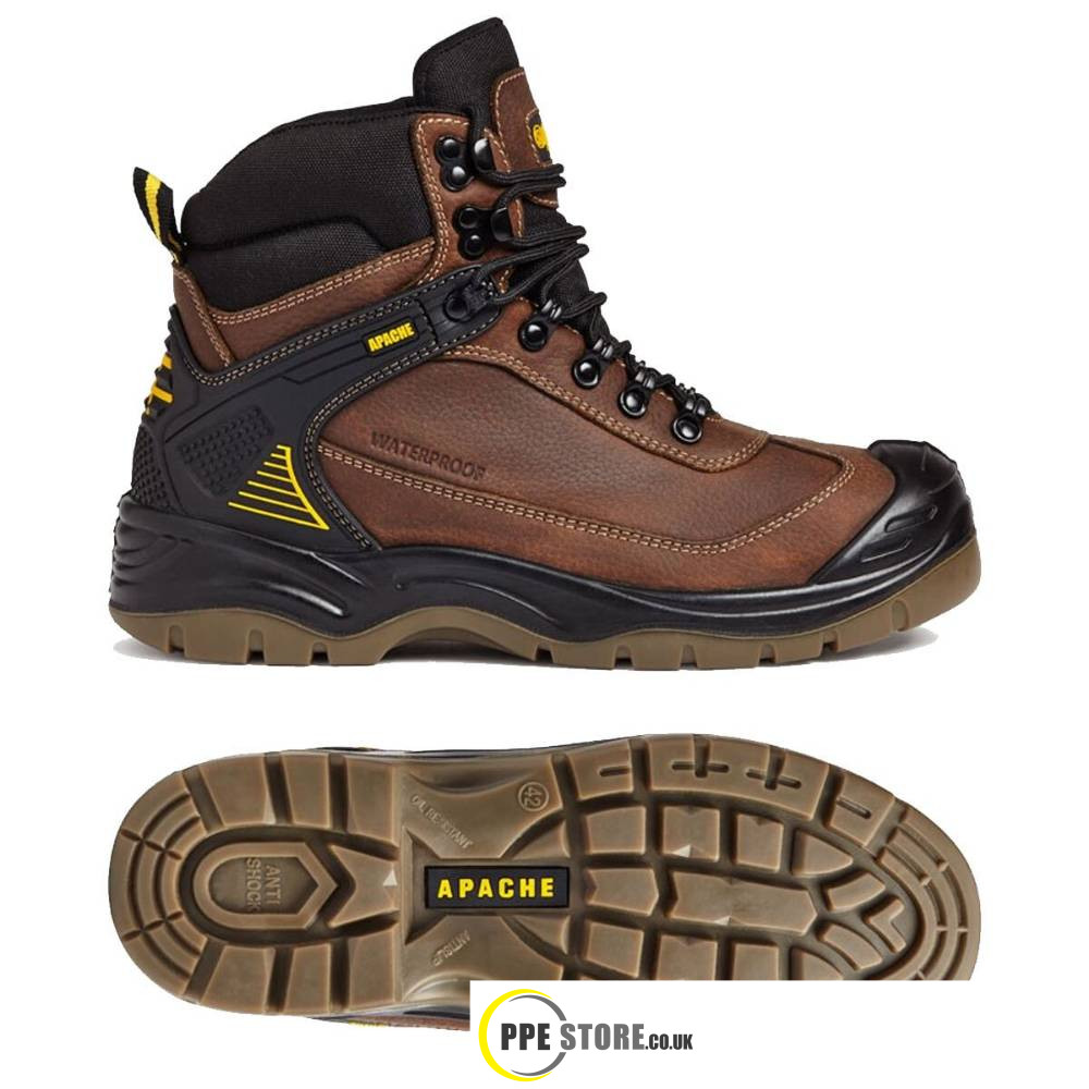 Apache Ranger Safety Work Boots Brown S3 WR SRA – PPE Store
